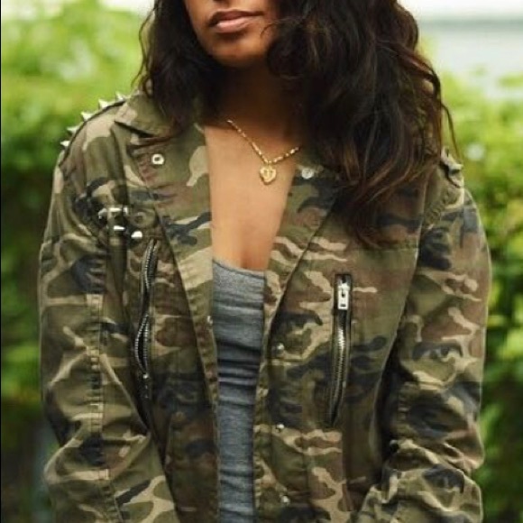 Topshop | Jackets & Coats | Topshop Studded Army Jacket Very Good ...